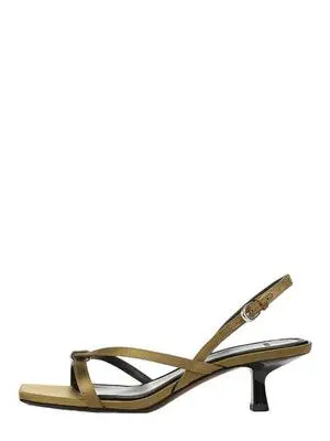 Vince Tali Satin Slingback Sandal - Olive