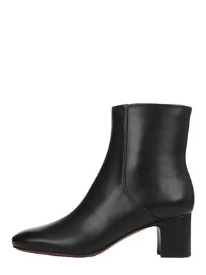Vince Kellan Leather Ankle Boots - Black