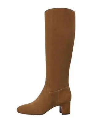 Vince Kellan Suede Wide-calf Knee Boots - Red