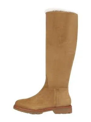 Vince Sibelle Shearling Riding Boots - Natural