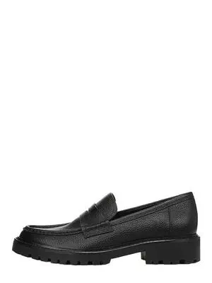 Vince Delmore Leather Lug-sole Loafer - Black