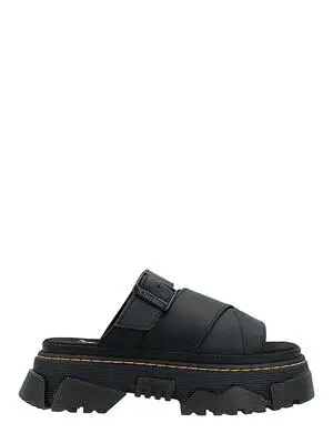 Dr. Martens Leather Slides - Black