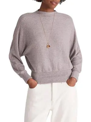 Madewell Mock Neck Dolman Sleeve Sweater - Stone