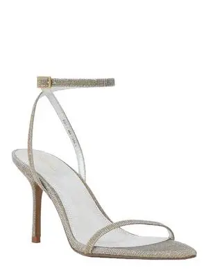 REISS Pointed Toe Stiletto Sandals - Silver