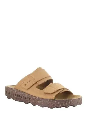 Fly London Cleek Platform Slide Sandal Brown