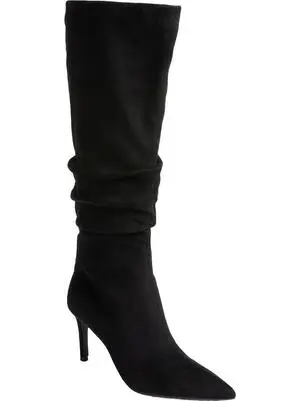 OPEN EDIT Ariana Pointed Toe Knee High Boots Black