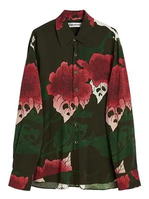 Our Legacy Above Printed Button Front Shirt - Black