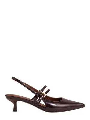 REISS Isla Buckled Pumps - Oxblood