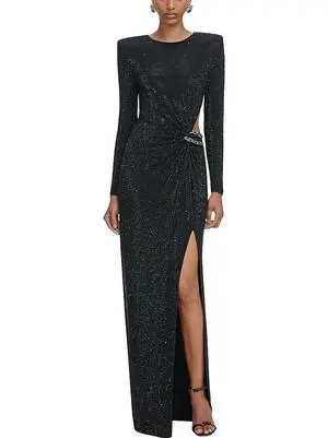 SELF-PORTRAIT Embellished Maxi Dress - Black