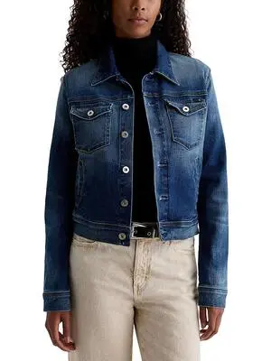 Ag Robyn Cropped Denim Jacket - Years Enhancement