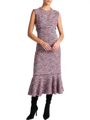 Santorelli Andi Sleeveless Tweed Midi Dress - Dusty Lilac