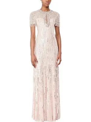 Jenny Packham Sequin-embellished Maxi Gown - Sugar