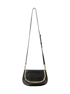 Simkhai Logan Shiny Leather Crossbody - Black