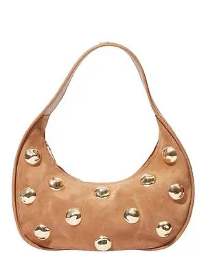 Simkhai Finn Studded Suede Shoulder Bag - Camel