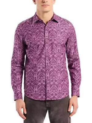 Robert Graham Highland Long Sleeve Woven Shirt - Berry