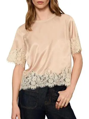 Sanctuary Satin Top - Hazelnut