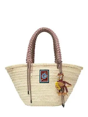 ALEMAIS Macrame Maxi Basket Bag - Blonde