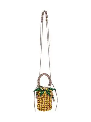ALEMAIS Beaded Pineapple Bucket Bag - Multi