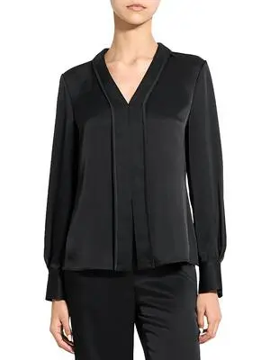 Theory Front Seam Blouse - Black