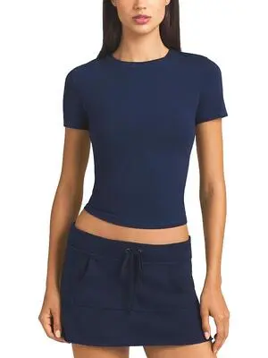 SKIMS Cotton Jersey Tee - Navy