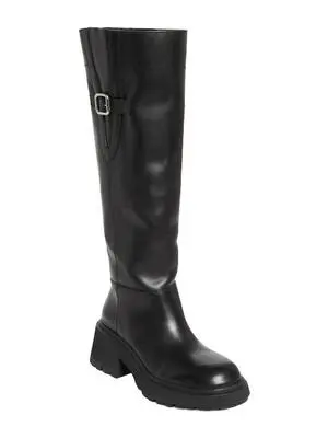 JIMMY CHOO Tamsin Lug Sole Knee High Boots - Black/black