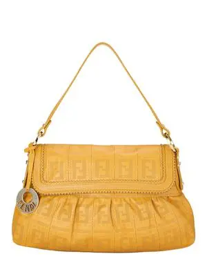 Fendi Zucca Perforated Leather Chef Mini - Orange