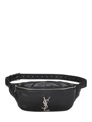 Saint Laurent Calfskin Waist Pouch - Black