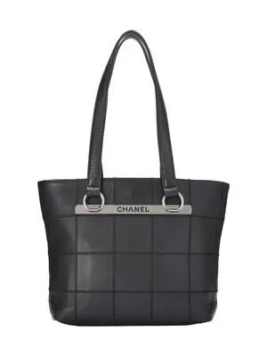 Chanel Quilted Caviar Chocolate Bar Tote - Black