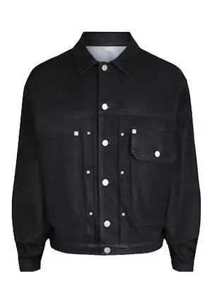 Givenchy Coated Denim Trucker Jacket - Black