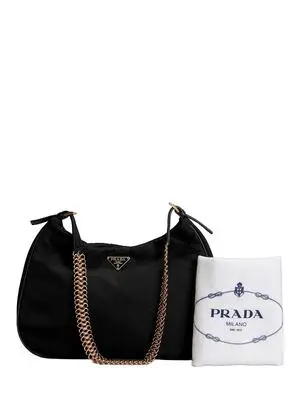FWRD RENEW Prada Tessuto Hobo Bag - Black