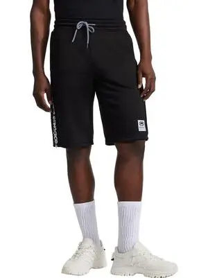 ECKO UNLTD. Fleece Short With Woven Tape Detail - Black