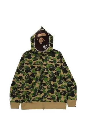 A BATHING APE Abc Camo 2nd Ape Full Zip Hoodie - Green