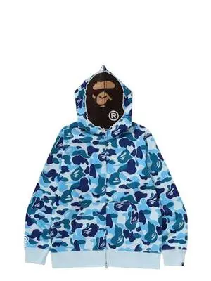 A BATHING APE Abc Camo 2nd Ape Full Zip Hoodie - Blue