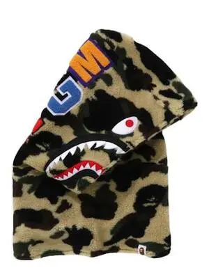 A BATHING APE 1st Camo Shark Boa Snood - Yellow