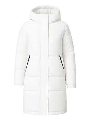 QUARTZ CO. Ines Hooded Down Winter Jacket - Ivory