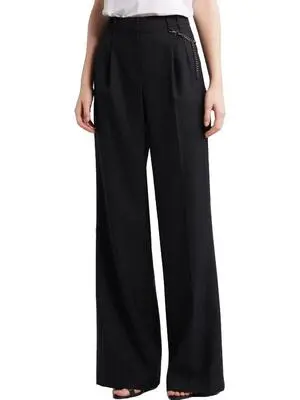 Kobi Halperin Steven Wide-leg Pleated Trousers - Black