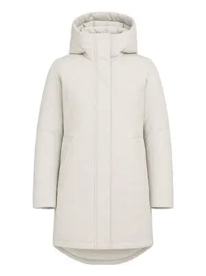 QUARTZ CO. Genia Hooded Down Winter Jacket - Oatmeal