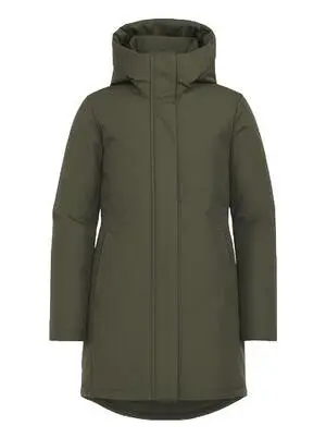 QUARTZ CO. Genia Hooded Down Winter Jacket Olive