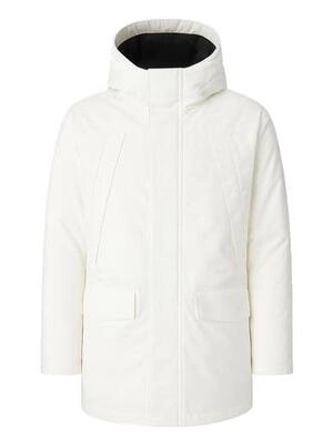 QUARTZ CO. Grant Hooded Down Jacket Ivory