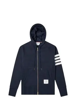 Thom Browne 4-bar Zip-up Hoodie - Blue