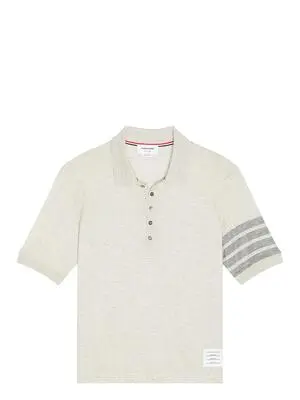 Thom Browne Short-sleeve 4-bar Polo - Grey