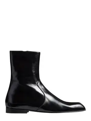 Khaite Colt Leather Ankle Boots - Black