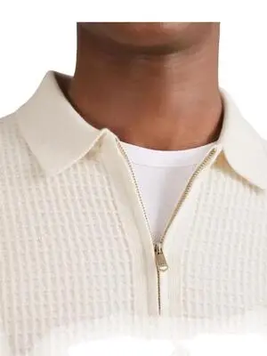 REISS Apos;s Hamilton Wool Waffle-knit Half-zip Polo Shirt - Hamiltonof
