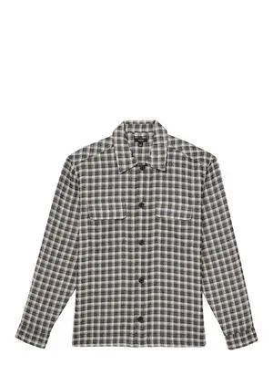 REISS Ribona Woven Check Twin Pocket Overshirt - Ribonanavy