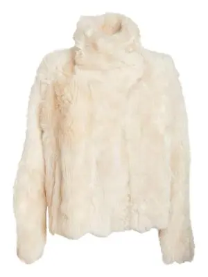 YVES SALOMON Reversible Shearling Jacket - White