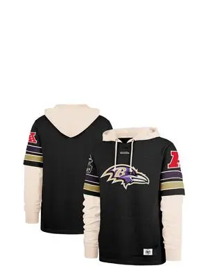 '47 Baltimore Ravens Split Zone Cornerback Duo Hoodie - Black