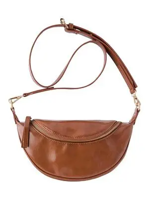 COTTON ON Suki Crossbody Bag Tan Crinkle Pu