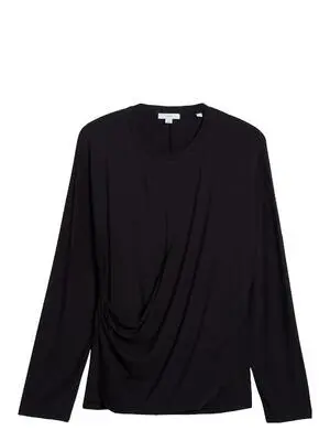 Vince Drape Knit Top Black