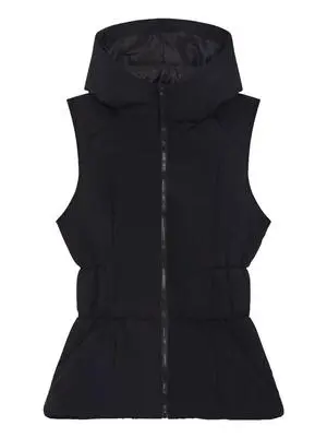 Repetto Hooded Sleeveless Down Gilet - Black