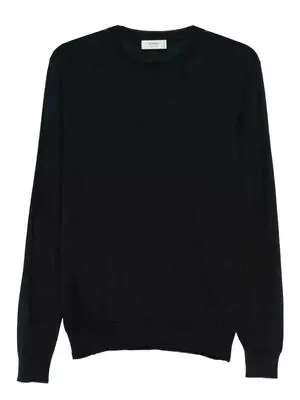 FERRANTE Crew-neck Long Sleeve Sweater - Blue